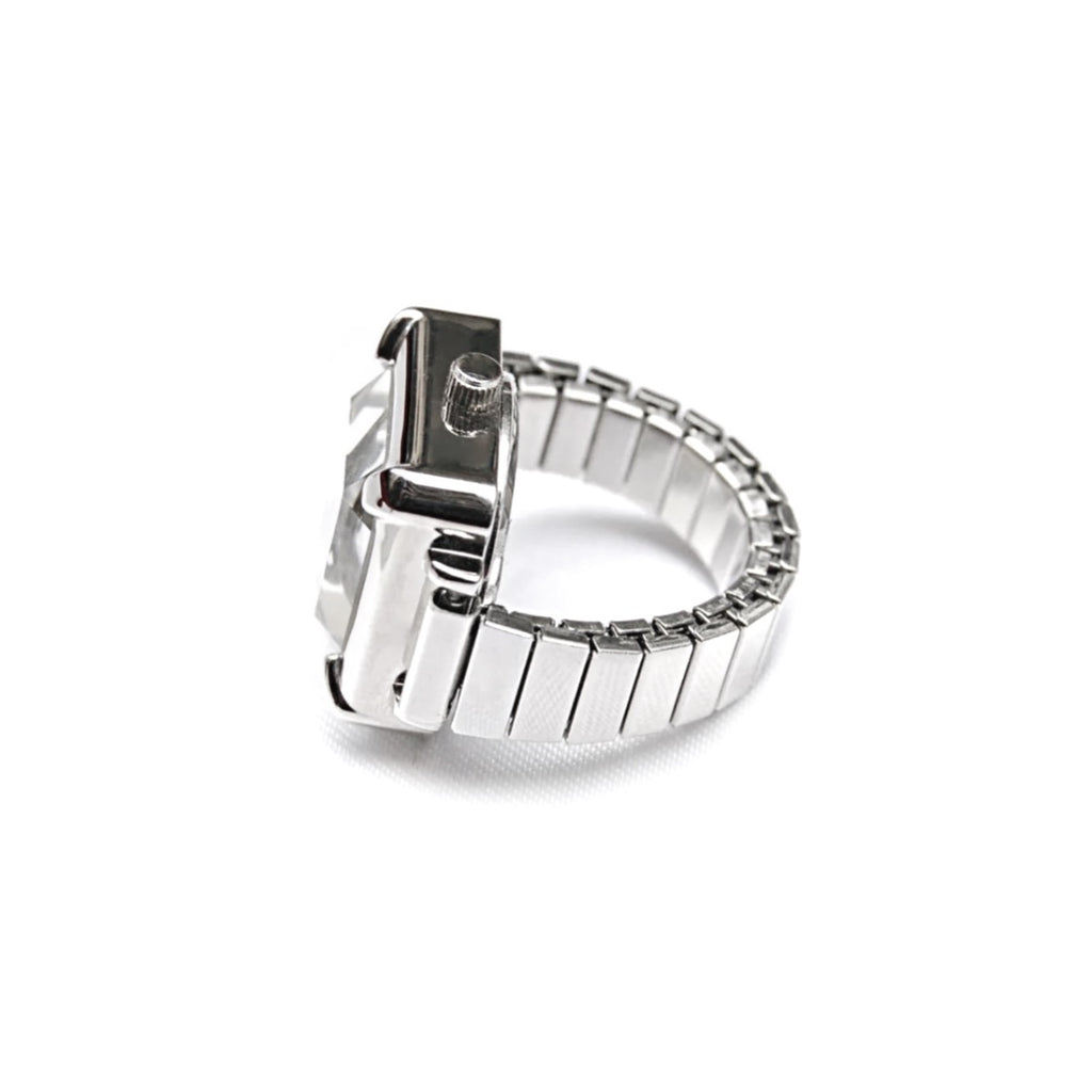 Silver Emerald Ring Watch – DIGITS®