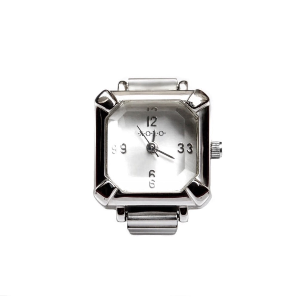 Silver Emerald Ring Watch – DIGITS®